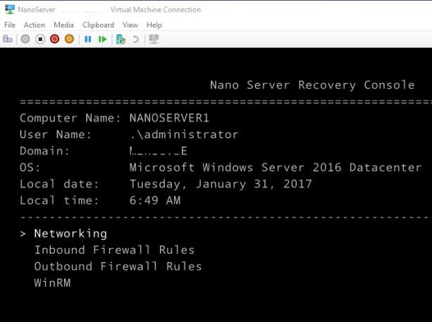 Remote Management In Windows Nano Server 2016 LOG X X B