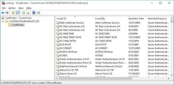 Updating List of Trusted Root Certificates in Windows | Windows OS Hub