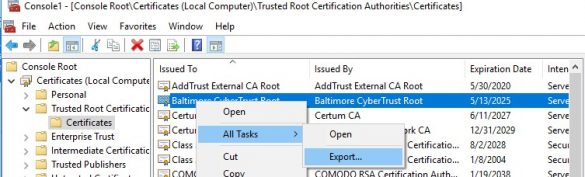 Updating List Of Trusted Root Certificates In Windows Windows Os Hub