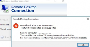 Fix RDP Connection Error 'CredSSP Encryption Oracle Remediation' | Windows OS Hub