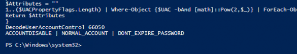 Converting Useraccountcontrol Attribute Values In Active Directory