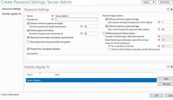 Configuring a Domain Password Policy in the Active Directory | Windows ...