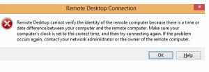Remote Desktop Cannot Verify the Identity of Remote Computer Because ...
