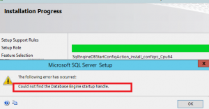 SQL Server Install Error: Could Not Find the Database Engine Startup ...