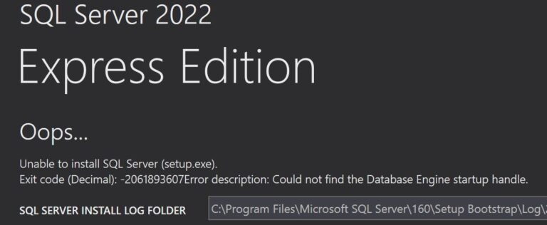 SQL Server: Could Not Find the Database Engine Startup Handle | Windows ...