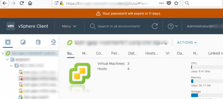 VMWare vSphere: Managing Password Expiration Settings | Windows OS Hub