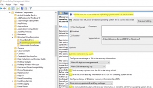 Storing BitLocker Recovery Keys in Active Directory | Windows OS Hub