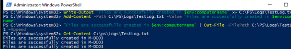  Writing Output To Log Files In PowerShell Script Windows OS Hub