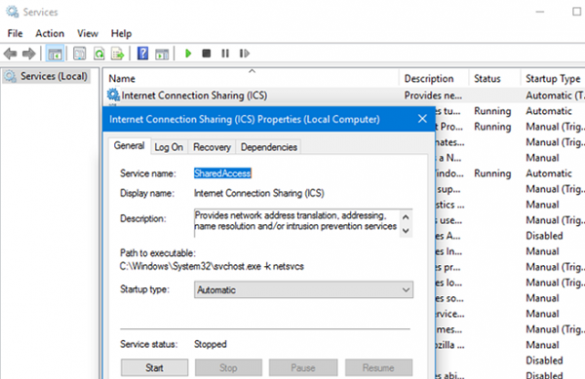 Internet Connection Sharing (ICS) Stops Working After Reboot in Windows ... Internet Connection Sharing (ICS) Stops Working After Reboot in Windows ...