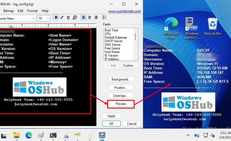 Display System Info on Desktop with BGInfo | Windows OS Hub