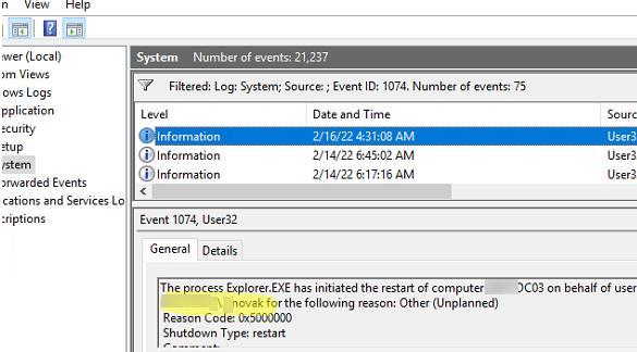 How to Check Who Restarted (Shutdown) Windows Server | Windows OS Hub