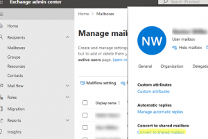 Convert a User Mailbox to a Shared in Exchange and Microsoft365 ...