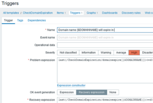 Monitoring Domain Name Expiration Date with Zabbix | Windows OS Hub