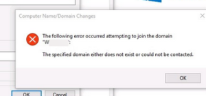 Error: The Specified Domain Doesn’t Exist or Couldn’t Be Contacted ...